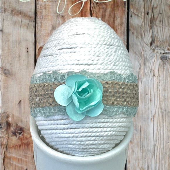 Hand Crafted | Holiday | Rustic Set Of Jute Easter Eggs Custom Eggs ...